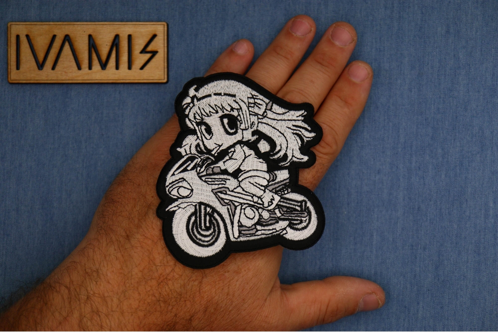 Little Girl Biker Patch, Biker Vest Patches, Sew or Iron on Patch by ...