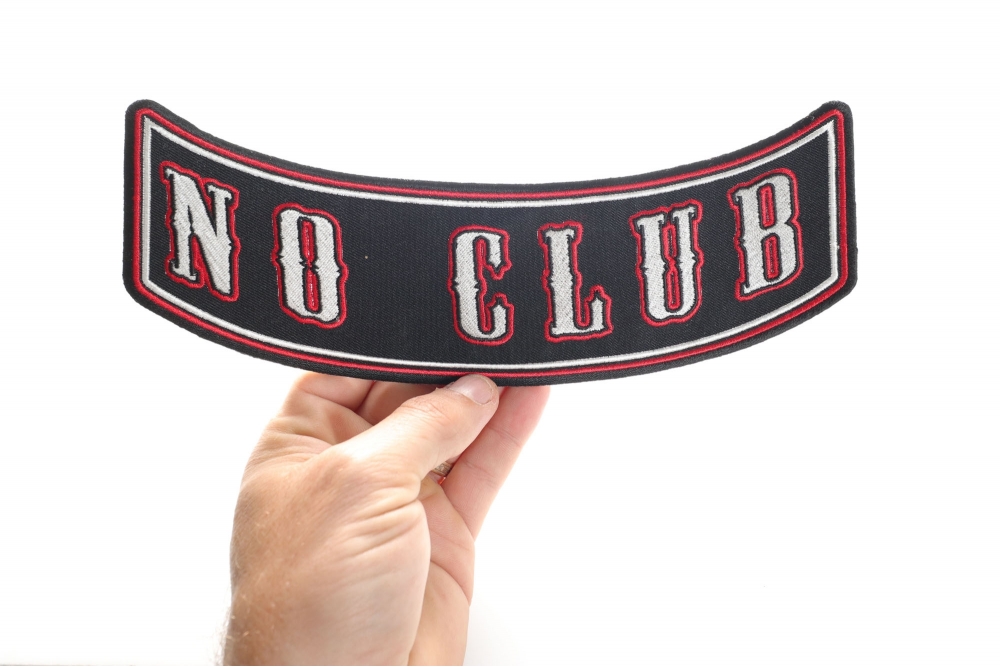 No Club Patch - Sew on Lower Back of Jackets by Ivamis Patches