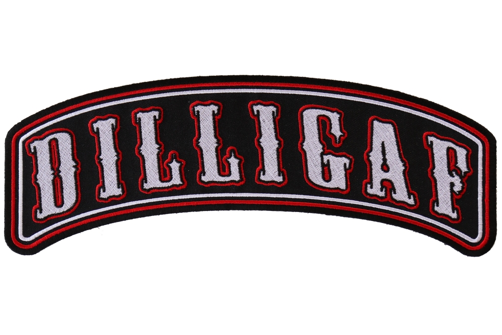 DILLIGAF Patch - Sew on Upper Back of Jackets by Ivamis Patches