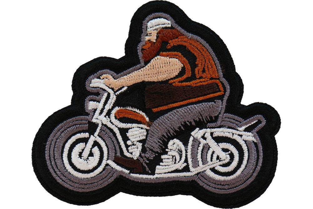Fat Biker Motorcycle Patch Embroidered by Ivamis Patches
