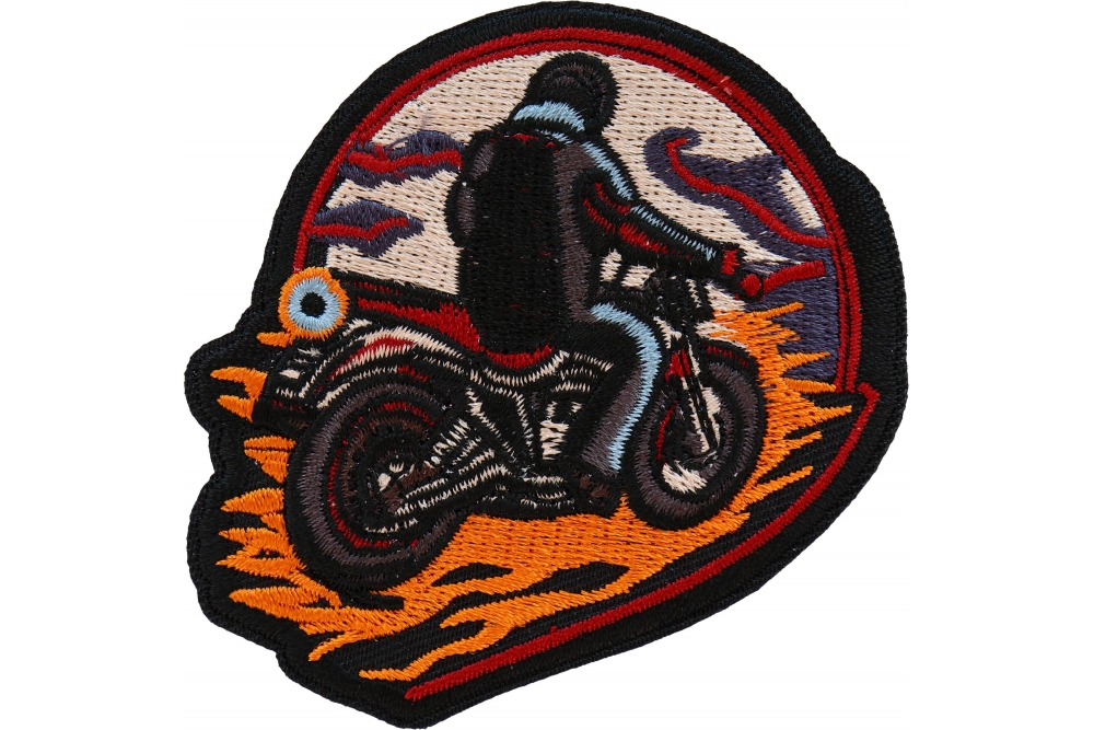 Motorcycle Biker Iron on Patch by Ivamis Patches