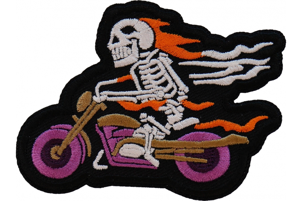 Skelo Rider Biker Patch Embroidered by Ivamis Patches