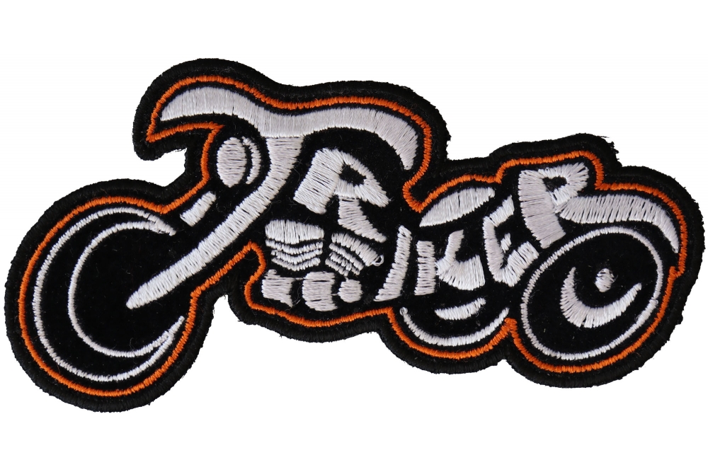 Triker Small Patch In White and Orange | Embroidered Patches by Ivamis ...