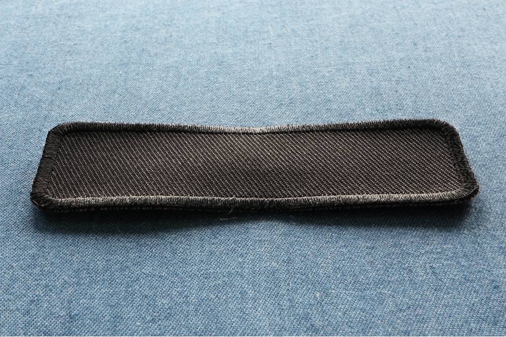 Black Name Tag Blank Patch | Embroidered Patches by Ivamis Patches