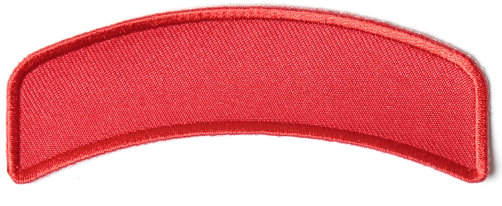 Red 4 Inch Arched Blank Patch Rocker | Embroidered Patches by Ivamis ...