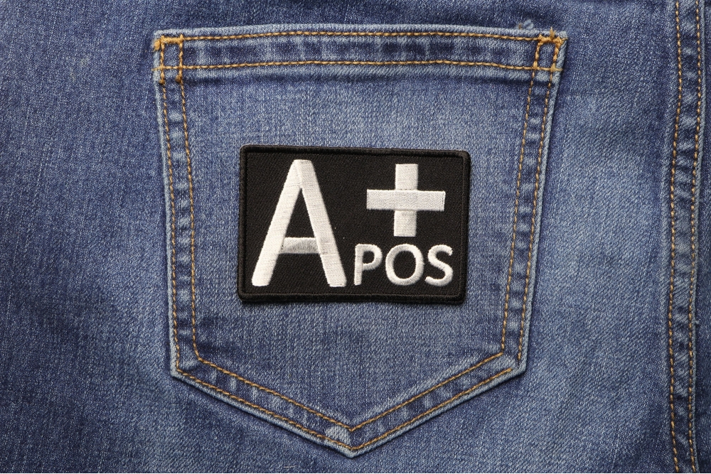 A POSITIVE Blood Type Patch, Iron on Patch, Embroidered by Ivamis Patches