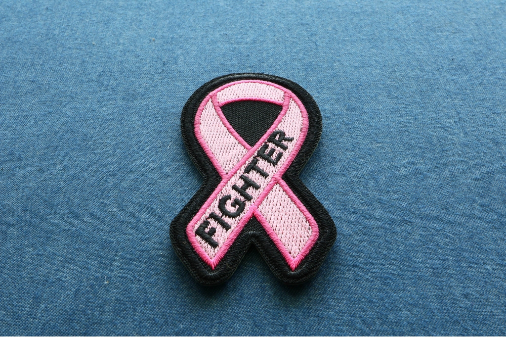 Breast Cancer Fighter Pink Ribbon Patch | Embroidered Patches by Ivamis ...