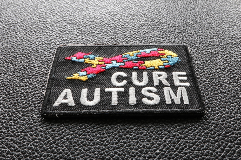 Cure Autism Puzzle Pieces Ribbon Patch | Embroidered Patches by Ivamis ...