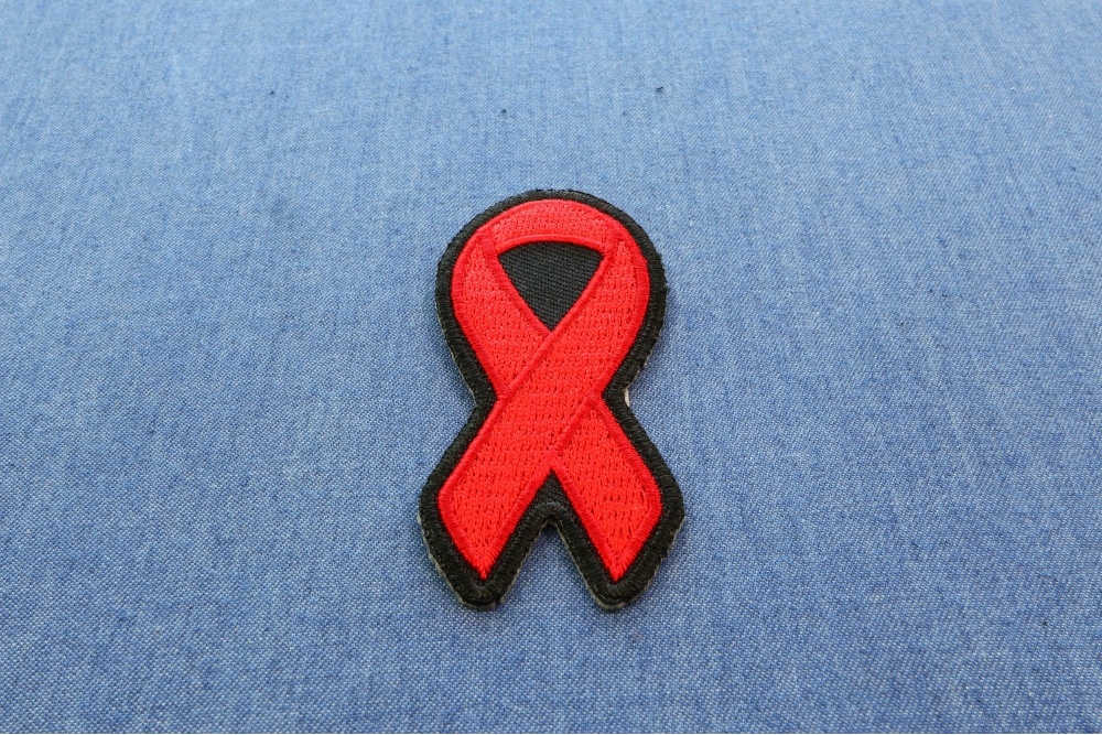 Red Ribbon AIDS Awareness Patch by Ivamis Patches