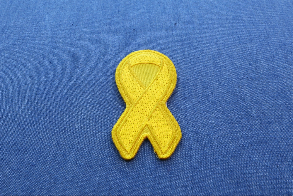 Yellow Ribbon Embroidered Patch by Ivamis Patches