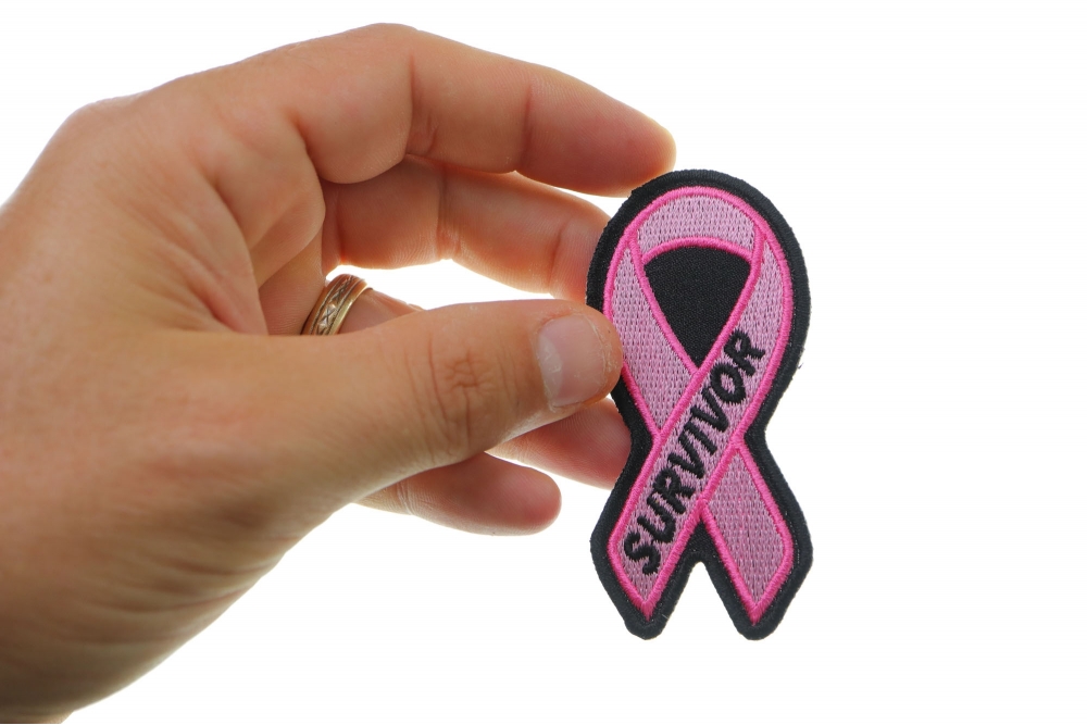 Breast Cancer Survivor Pink Ribbon Patch | Embroidered Patches by ...