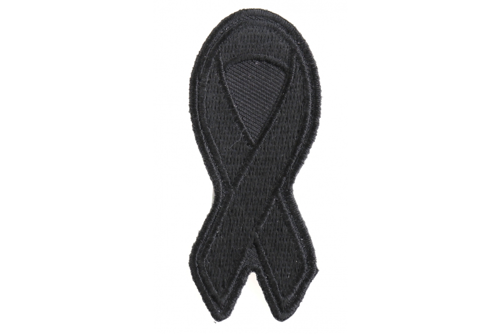 Black Ribbon Patch, Support Ribbon Patches by Ivamis Patches