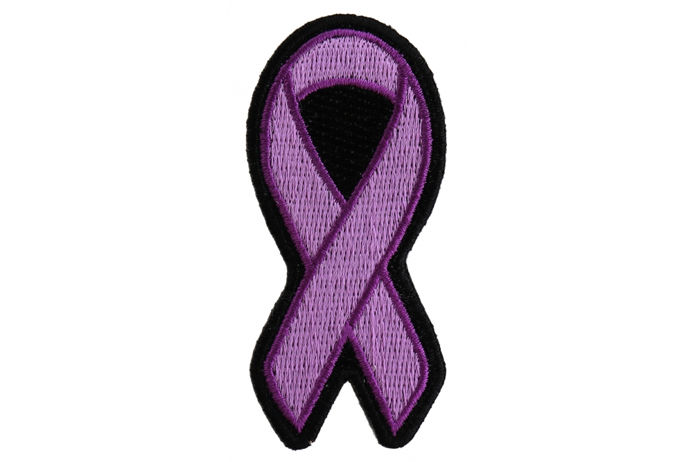 Purple Ribbon Breast Cancer Survivor Iron On Patch | Embroidered ...