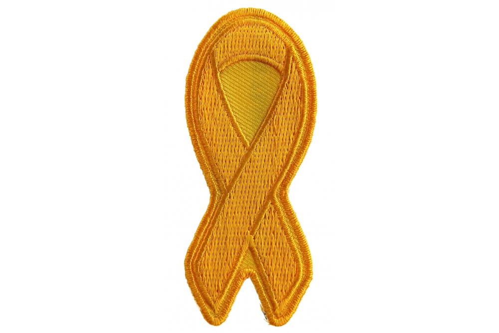 Yellow Ribbon Embroidered Patch by Ivamis Patches