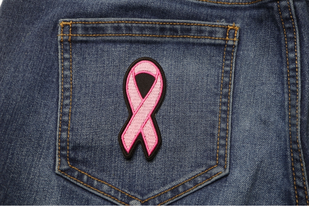 Pink Ribbon Patch -Embroidered Iron On or Sew | Embroidered Patches by ...