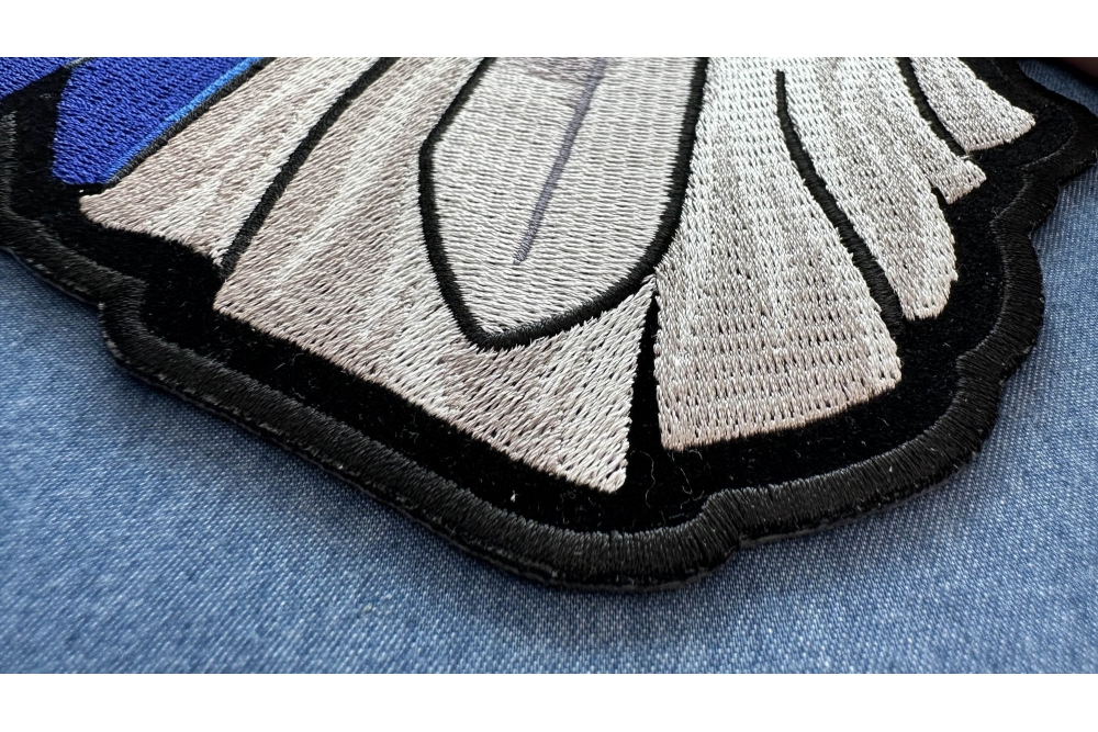 Blue Caped Knight with Sword Patch, Large Christian Back Patches by ...