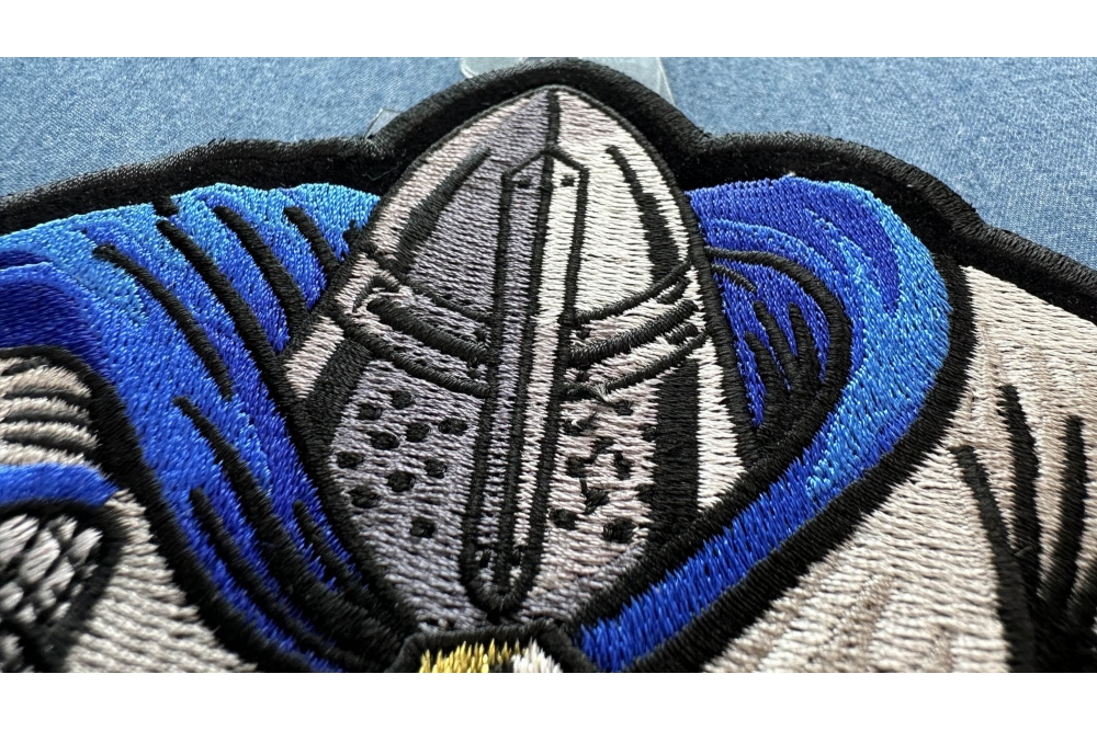 Blue Caped Knight with Sword Patch, Large Christian Back Patches by ...