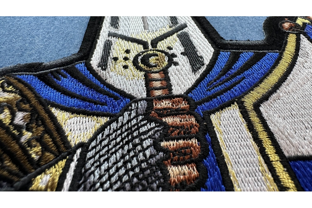 Blue Knight Kneeling Knight Patch, Large Christian Back Patches by ...