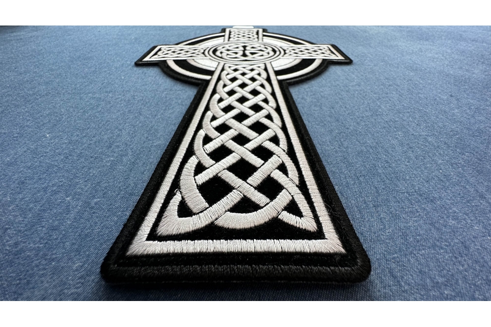 Celtic Cross Patch, Large Christian Back Patches by Ivamis Patches