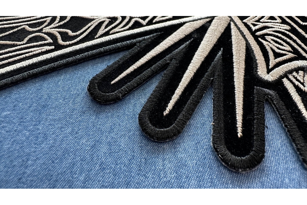 Large Cross Patch for Back of Leather Jackets by Ivamis Patches