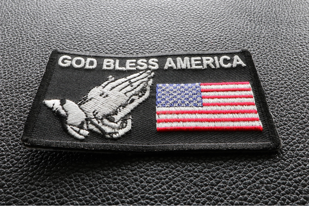 Iron On God Bless America Patch | Embroidered Patches by Ivamis Patches