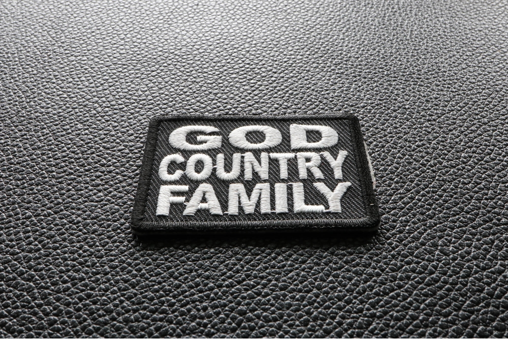 God Country Family Small Iron On Patriotic Patch | Embroidered Patches ...