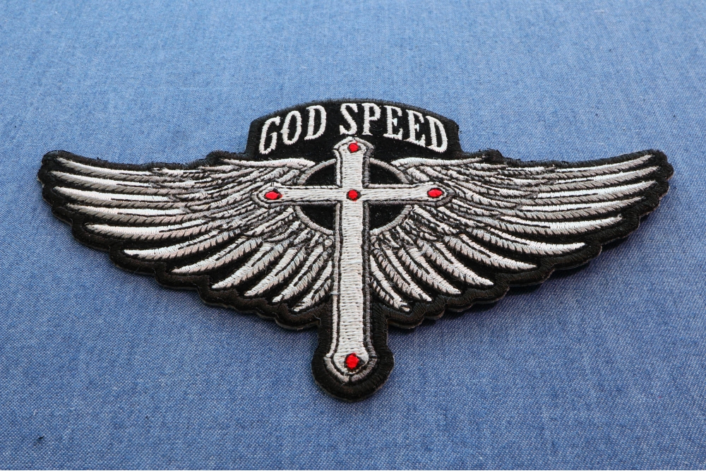 God Speed Patch for Sewing or Ironing on to Jackets by Ivamis Patches