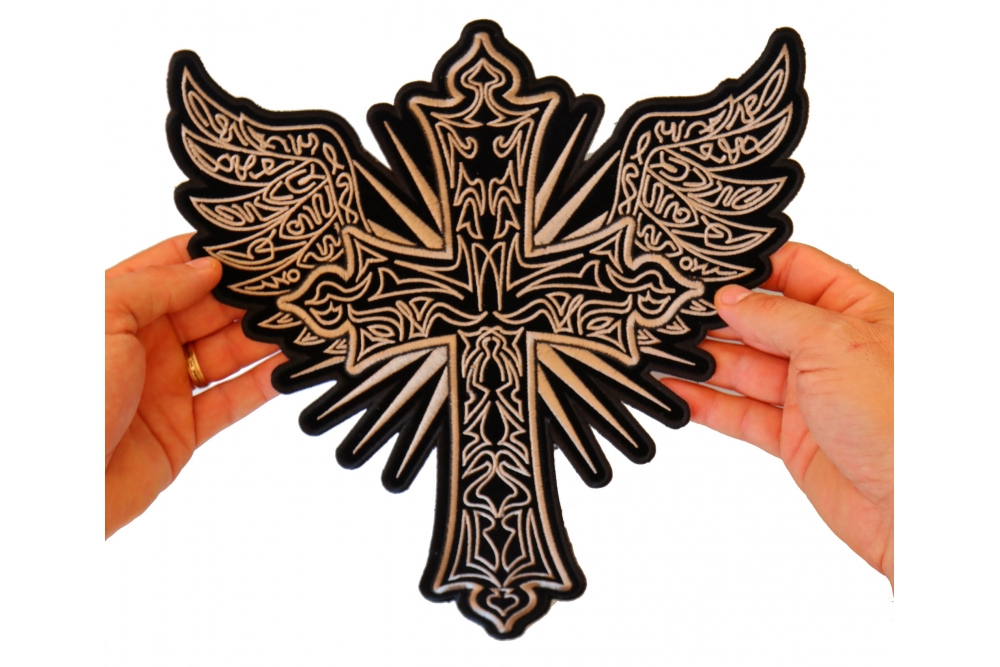 Large Cross Patch for Back of Leather Jackets by Ivamis Patches