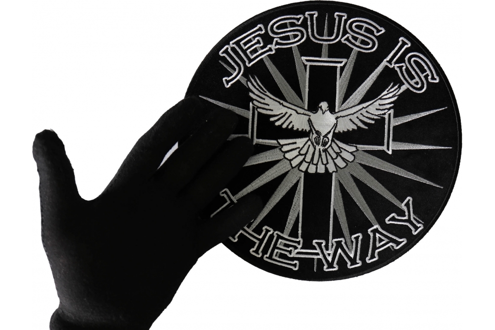 Large Jesus is The Way Patch for Back of Jackets by Ivamis Patches