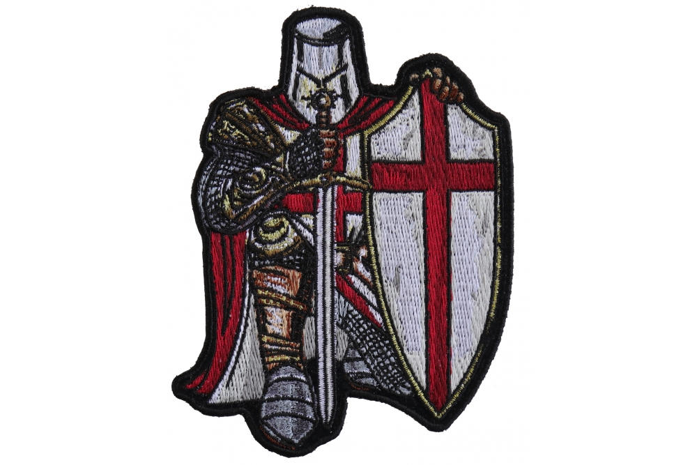 Red Knight Patch for Sewing or Ironing on to Jackets by Ivamis Patches