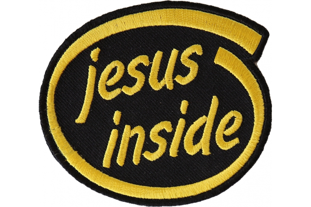 Jesus Inside Embroidered Iron On Christian Patch | Embroidered Patches ...