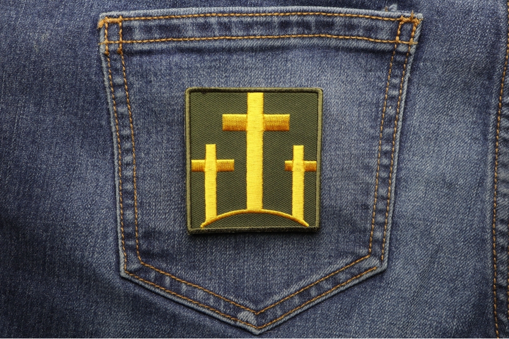 Three Crosses Patch, Christian Patches by Ivamis Patches