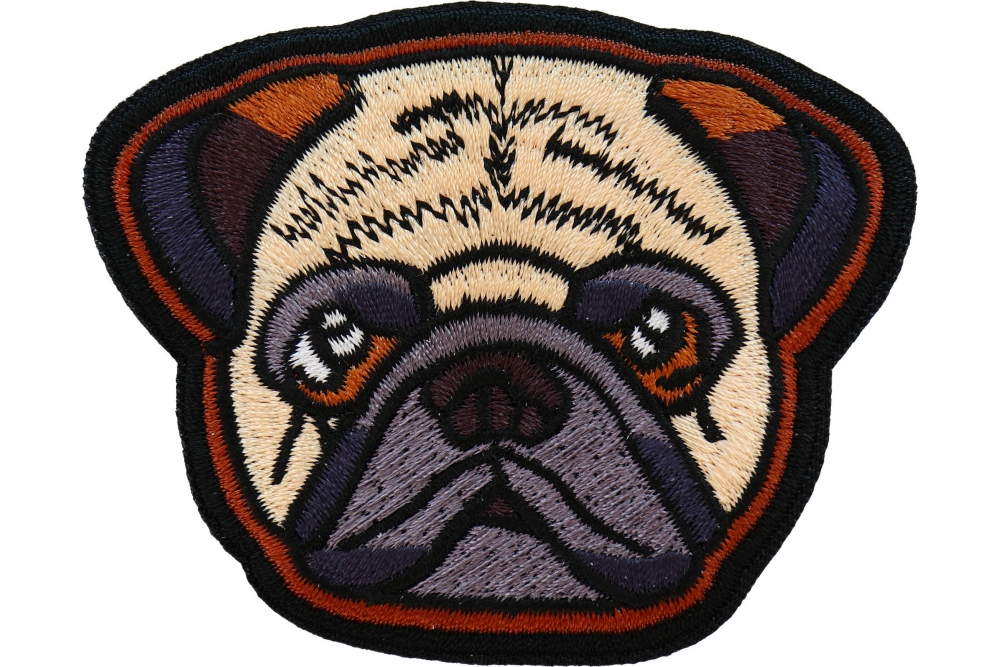 Cute Pug Dog Iron on Patch by Ivamis Patches