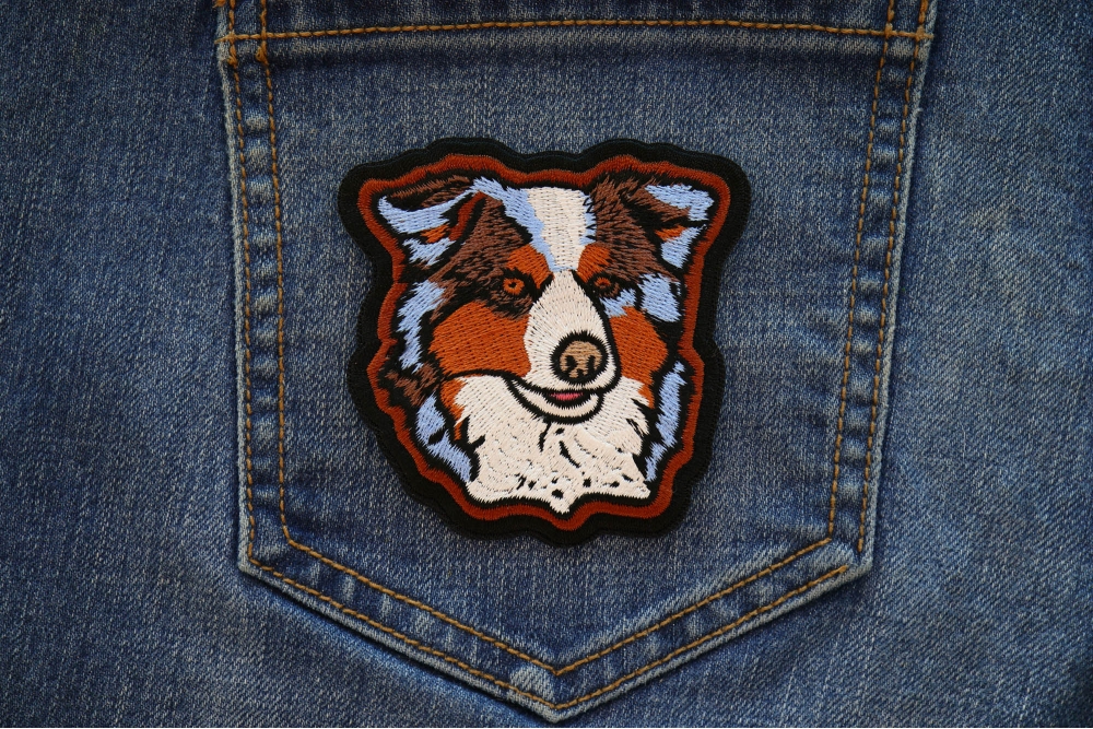 Aussie Shepherd Dog Iron on Patch by Ivamis Patches