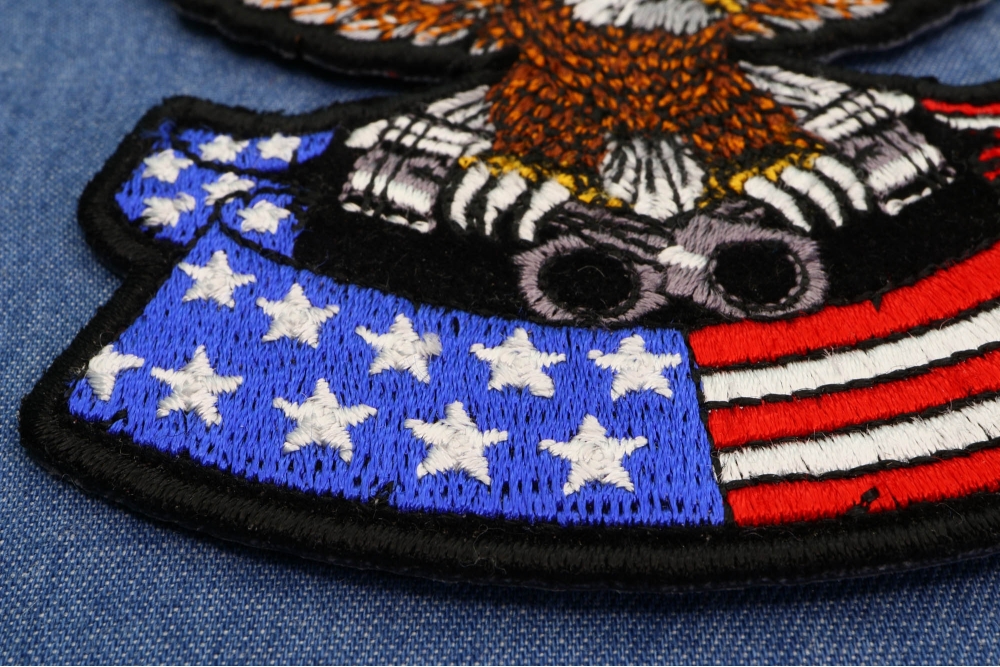Eagle Patch with Raised Wings for Sewing on to Jackets by Ivamis Patches