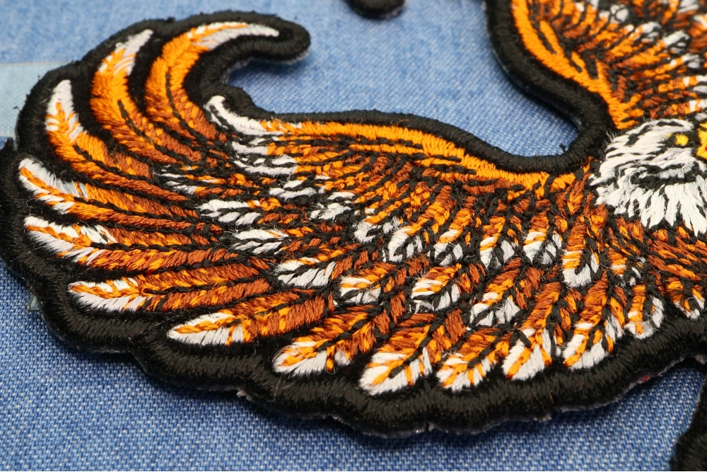 Eagle Patch with Raised Wings for Sewing on to Jackets by Ivamis Patches