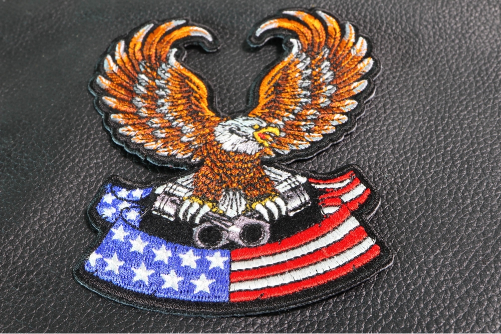 Eagle Patch with Raised Wings for Sewing on to Jackets by Ivamis Patches