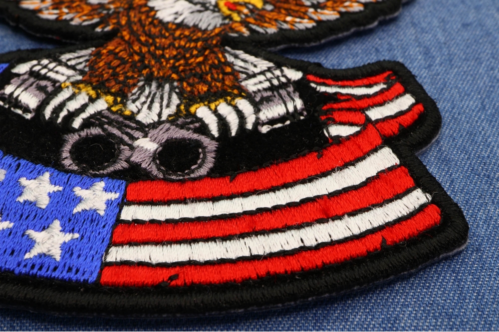 Eagle Patch with Raised Wings for Sewing on to Jackets by Ivamis Patches