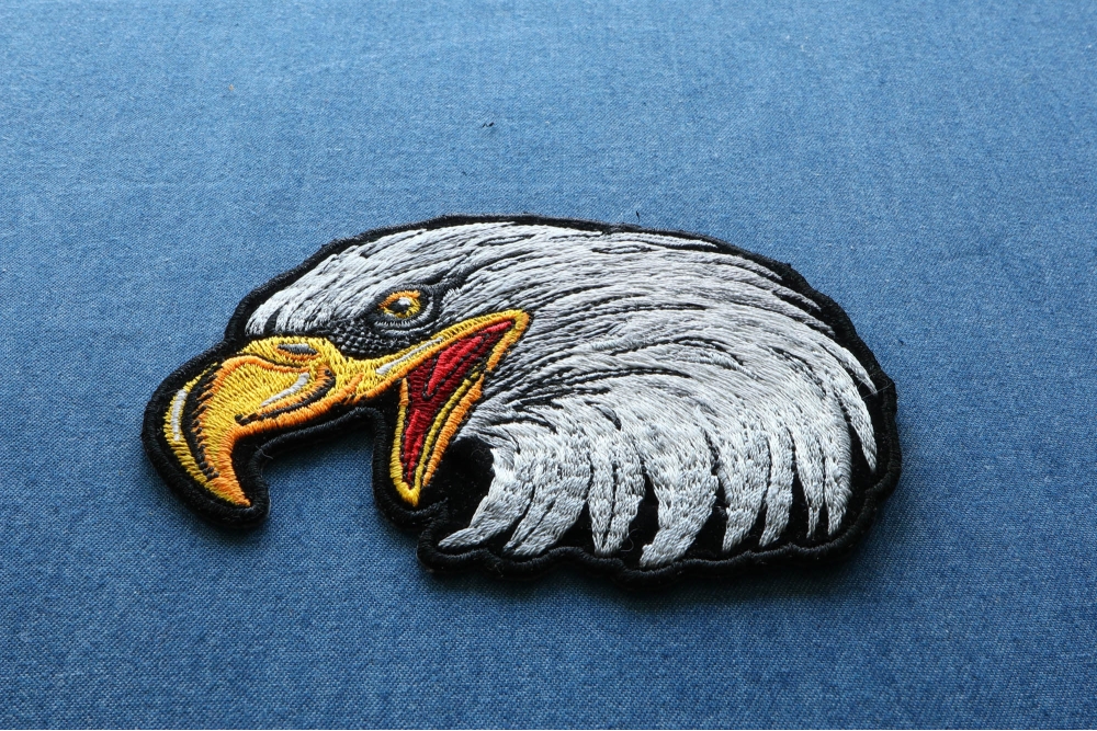 Eagle Head Facing Left Iron on Patch by Ivamis Patches