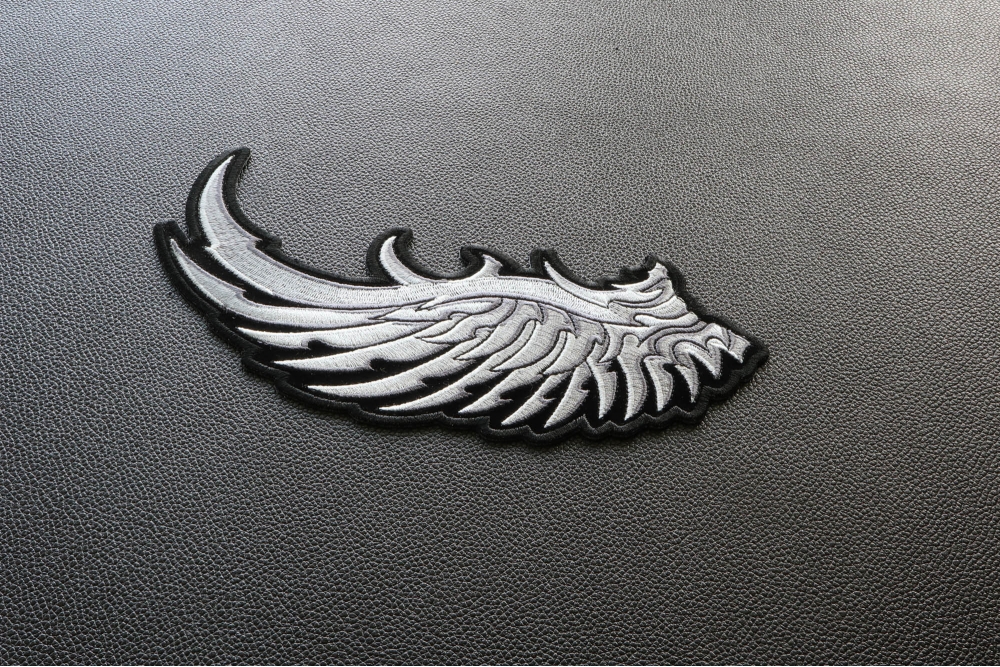 Left Silver Eagle Wing Patch, Large Eagle Back Patches by Ivamis Patches