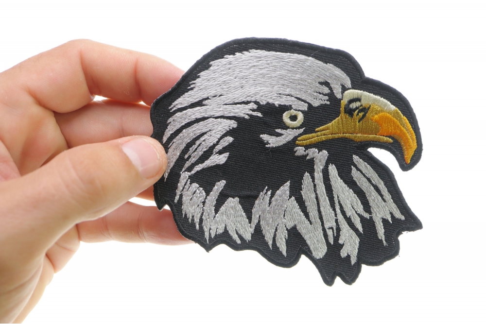 White Eagle Facing Right Patch | Embroidered Patches by Ivamis Patches