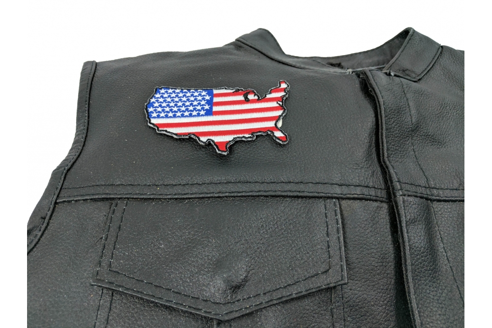 Unites States Map With US Flag Patch | Embroidered Patches by Ivamis ...