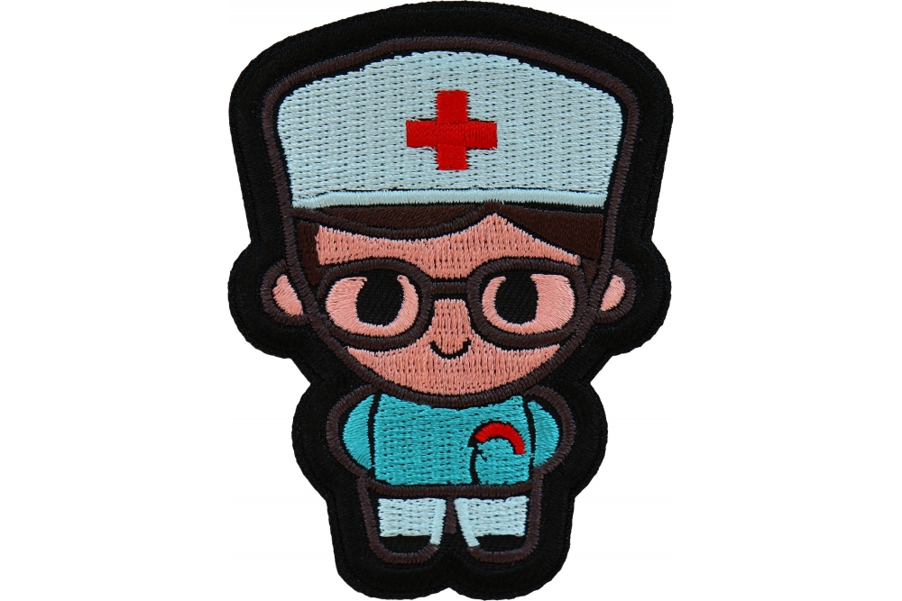 Male Nurse Patch, Iron on Patches by Ivamis Patches