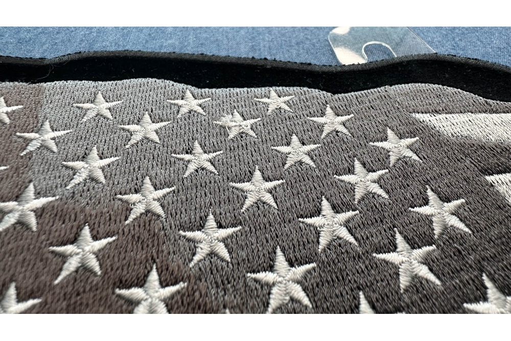 Red Stripe American Flag Patch, Large Patriotic Patches by Ivamis Patches