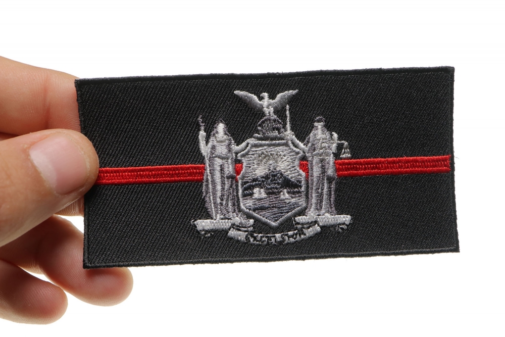 Thin Red Line New York State Flag Patch For Firefighters | Embroidered ...