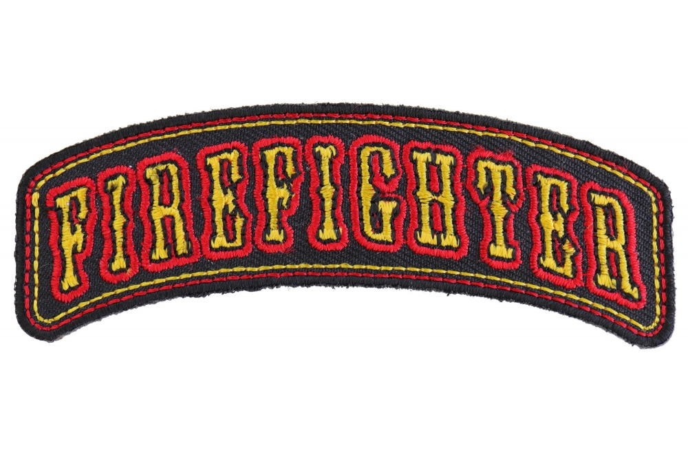 Small Firefighter Patch - Rocker | Embroidered Patches by Ivamis Patches