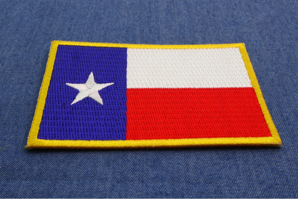 Gold Border Texas Flag Patch by Ivamis Patches