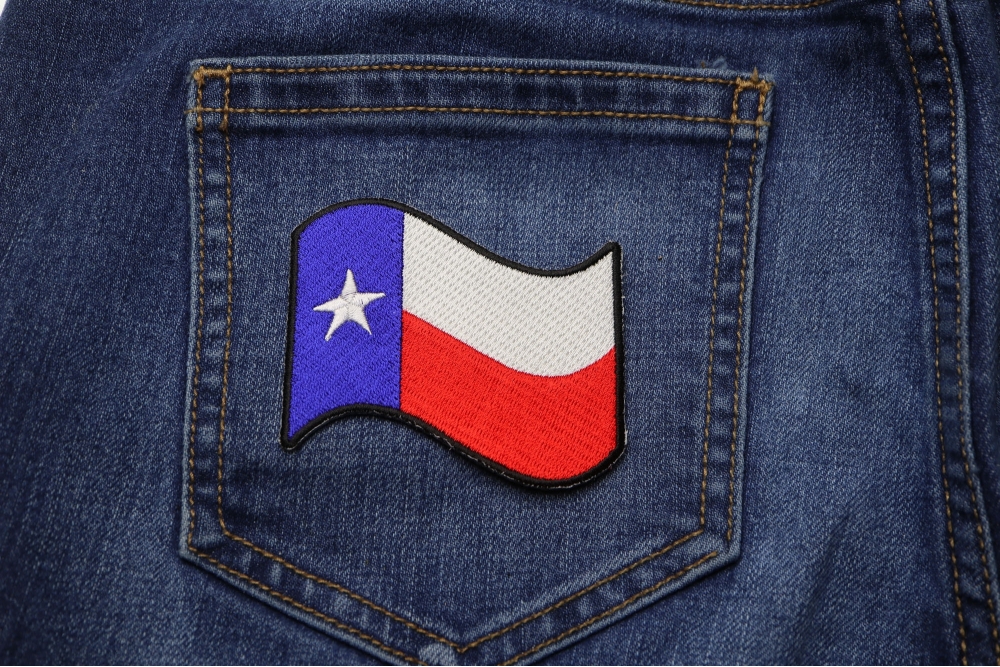 Waving Texas Flag Patch, Flag Patches by Ivamis Patches