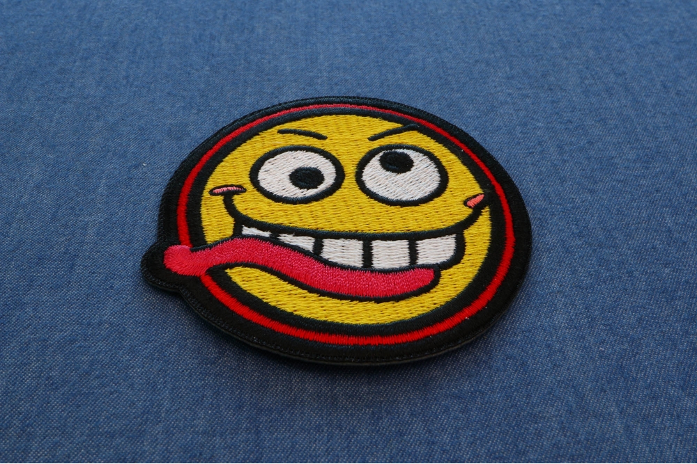 Funny Face Iron on Patch - Iron on Funny Patches by Ivamis Patches