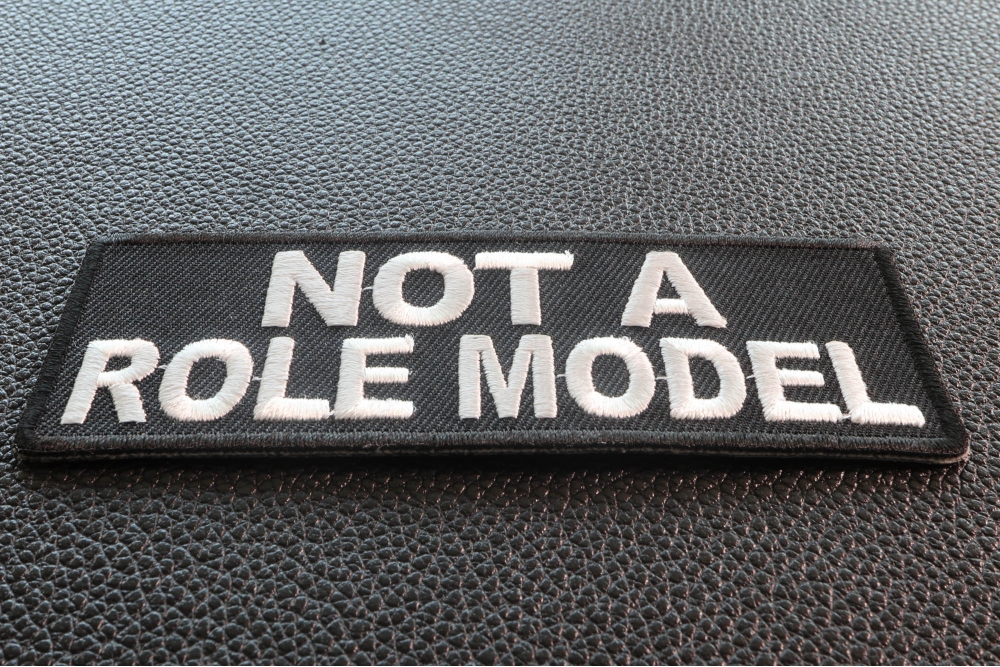 Not A Role Model Funny Iron On Patch | Embroidered Patches by Ivamis ...